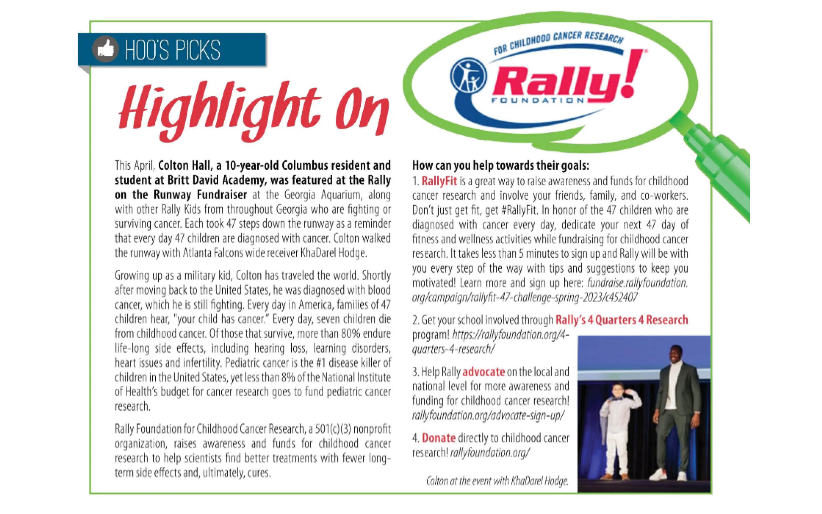 Family & Kids Magazine Features Rally Kid Colton - Rally Foundation